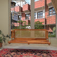Classic Reversible Cane Back Wooden Handmade Swing for Home