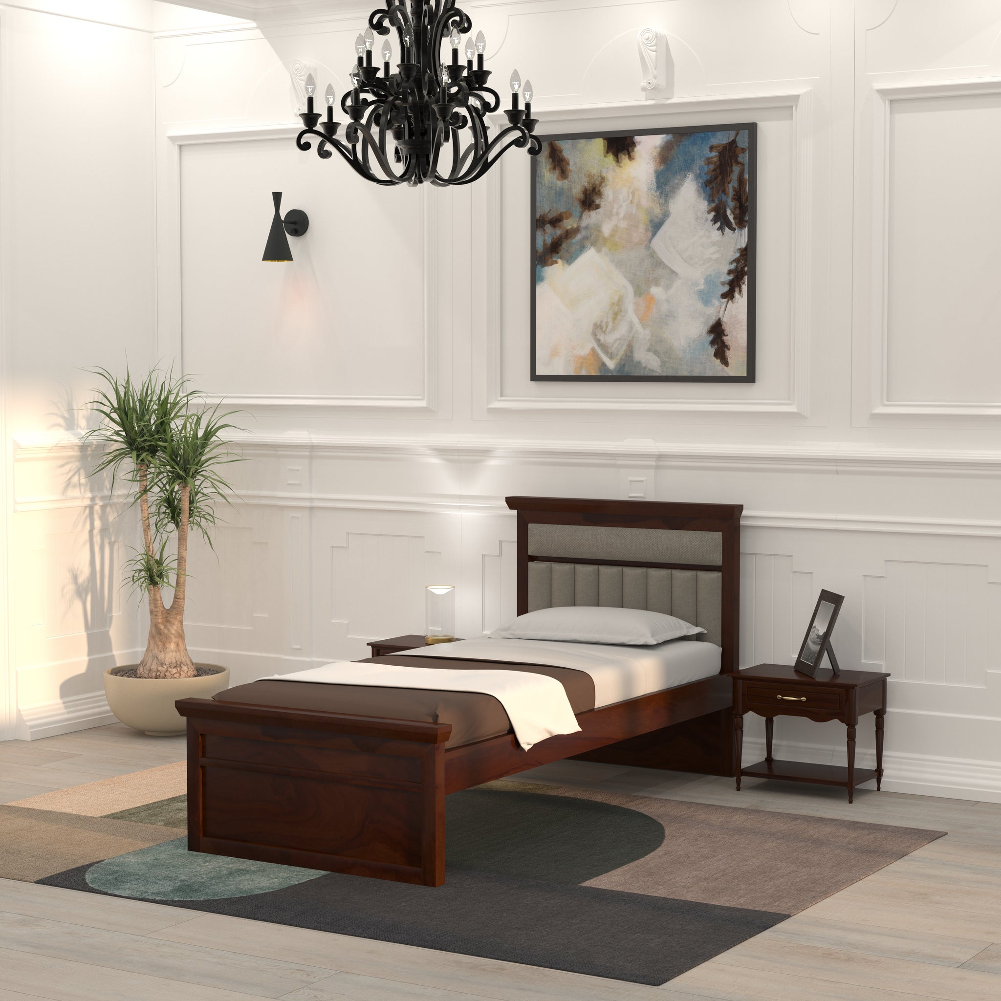 Luxury Upholstered Single Bed