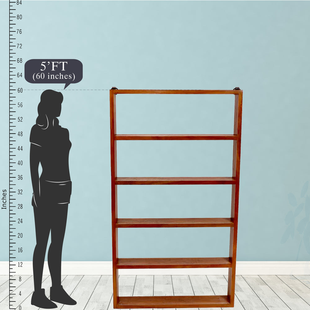 5 Shelf Wooden Antique Rack