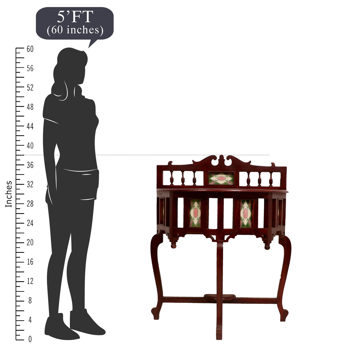 Colonial Style D Shaped Table