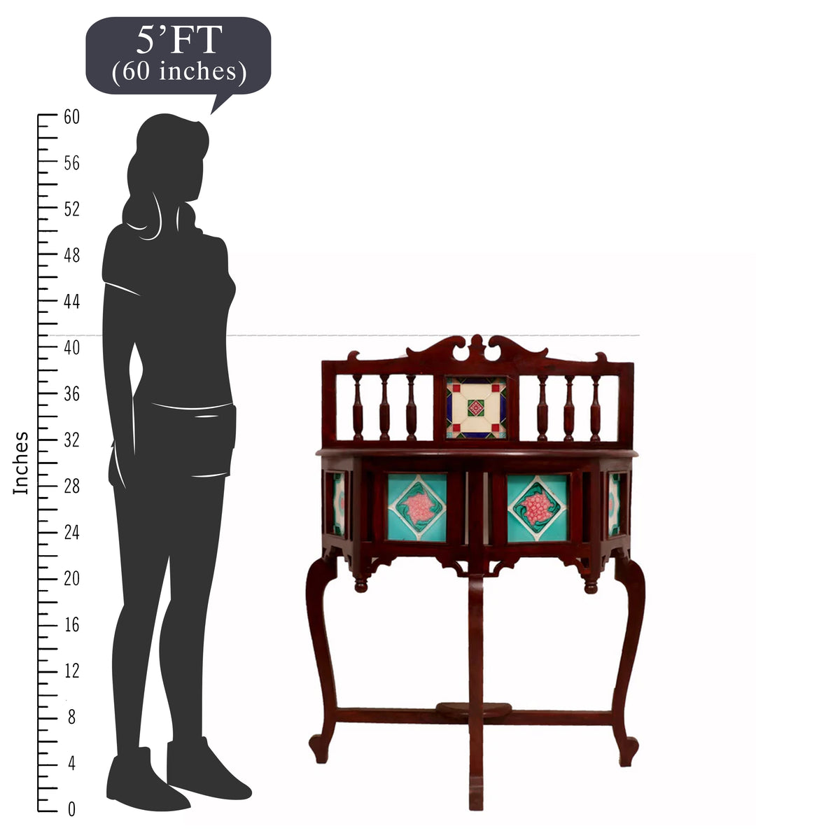 Geometric Vintage D Shaped Table