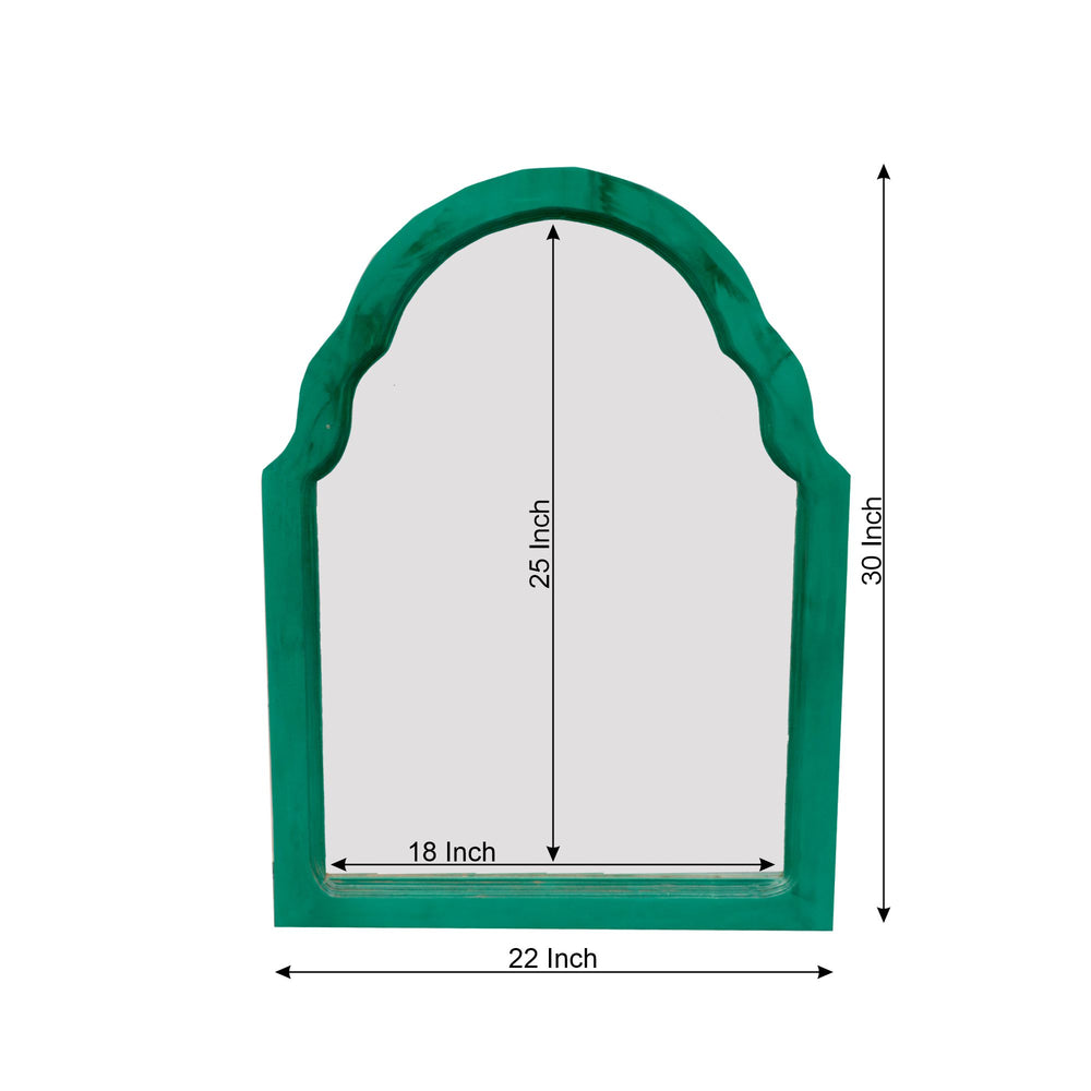Green Colored Wall Mirror