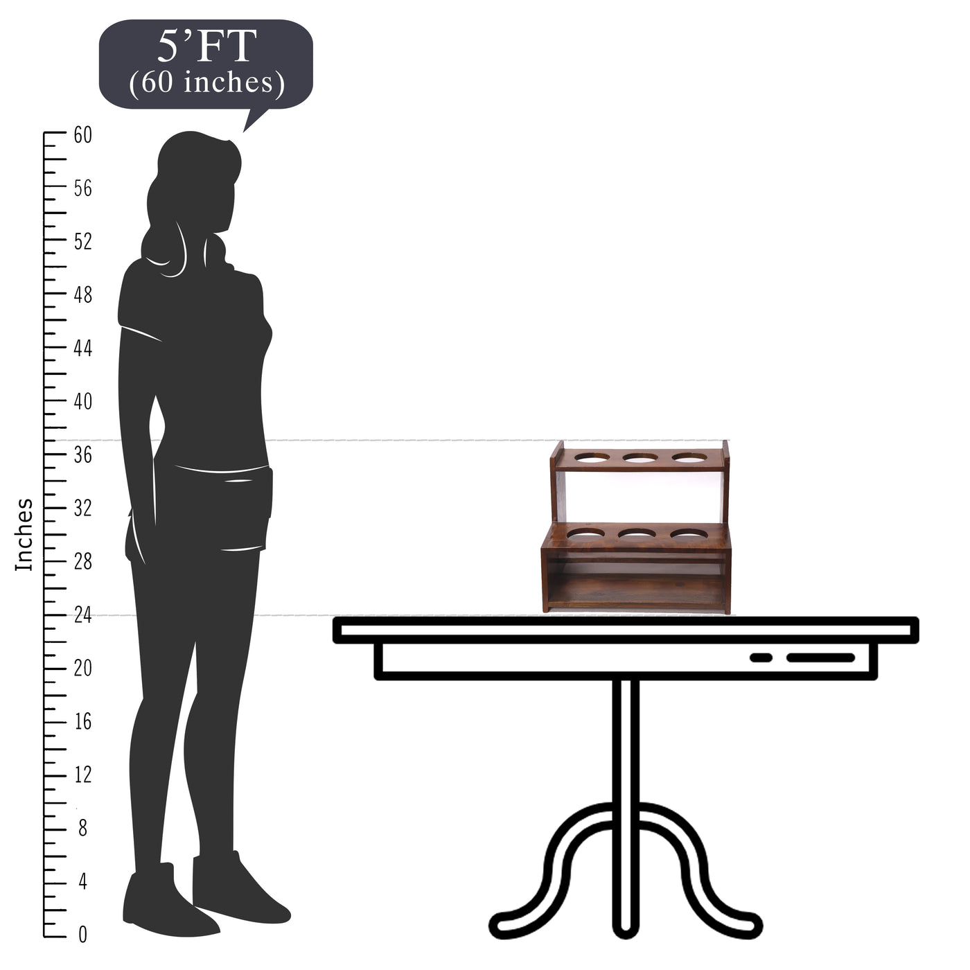 Wooden Two Step Rack