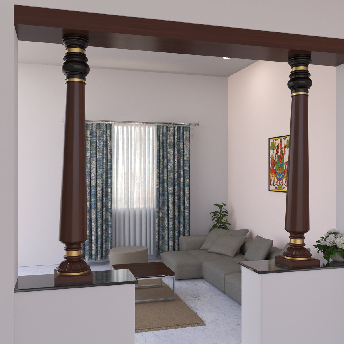 Buy Wooden Pillar Online | Wooden Pillar Design - Woodsala