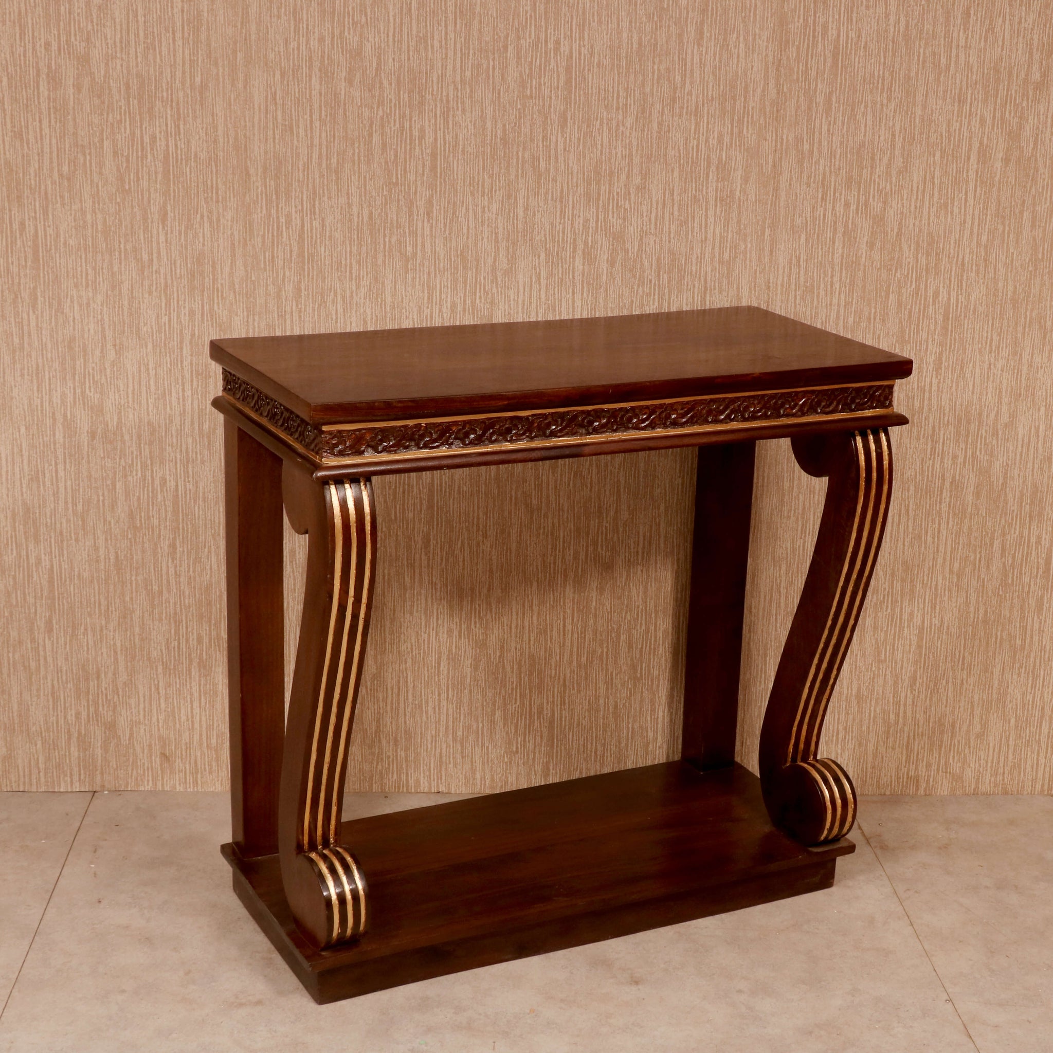 Elegance Redefined: Curved Wooden Console Table for Timeless Home Décor